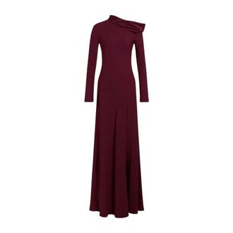 Alberta Ferretti Langes schulterfreies Kleid mit Schlitz - - Dresses - Damen - Rot - M