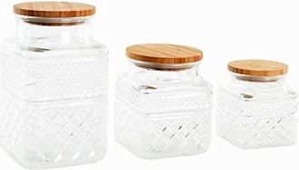 DKD Home Decor Set mit 3 Dosen, Standard