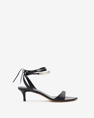 Isabel Marant Sandales Alziry - Femme - Noir Et Argent&eacute; - Taille36 - Isabel Marant