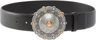 Pinko Lederg&uuml;rtel mit Schmuckmedaillon - - Accessories - Damen - Schwarzk - ONE SIZE
