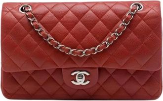 Chanel Sac port&eacute; &eacute;paule Pre-owned Double Flap - Femme - Pre-owned - Rouge - Taille: ONE Size