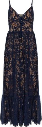 Michael Kors Femme, Robes, Bleu, Taille: 40 FR Floral Lace Maxi Dress