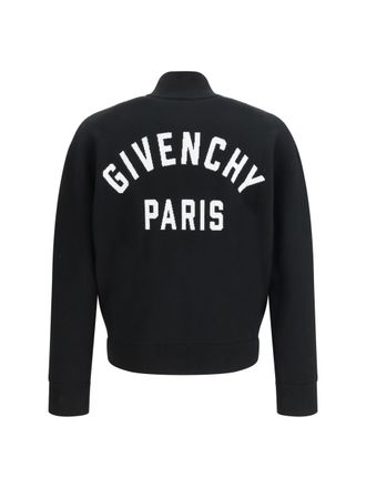 Givenchy Mens Stretch Wool-Blend Cardigan Black-White Black/white Sweater