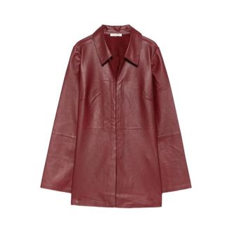 By Malene Birger Alleys Lederhemd - - Jackets - Damen - Rot - XS