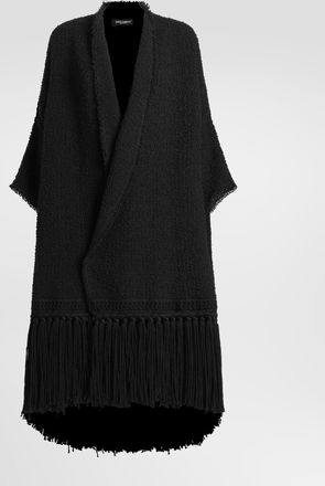Dolce & Gabbana Cape-mantel Aus Boucl&eacute; - Frau Collection Schwarz 38