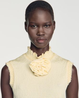 Sandro T-shirt smock&eacute; &agrave; d&eacute;tail fleur