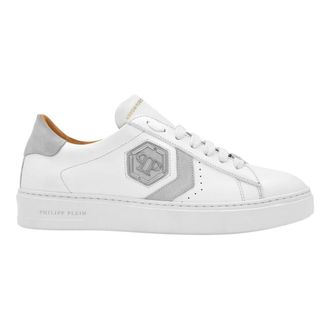 Philipp Plein Homme, Chaussures, Blanc, Taille: 45 EU Arrow Force Low-Top Baskets