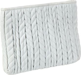 Selected bags Quilted Clutch 16030183, Damen Clutches, Grün (SURF Spray), 23x18x2 cm (B x H x T)
