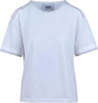 Alpha Studio Femme, Tops, Blanc, Taille: 34 FR T-Chemises