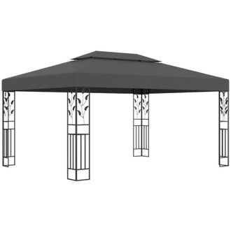 vidaXL Tonnelle avec double toit 3x4 m Anthracite Vidaxl
