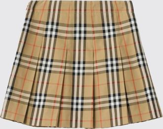 Burberry Plissierter kurzer Rock aus Baumwolle mit Vintage-Check-Muster f&uuml;r M&auml;dchen