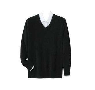 Generic Pull en cachemire doux à manches longues pour homme - Col en V - Pull ample à manches longues, 6005, XXL