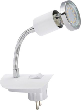 Briloner Briloner Leuchten - LED Steckerleuchte CLIP mit Flexarm, inkl. AN/AUS-Schalter, 250 Lumen, 3.000 Kelvin, Wei&szlig;