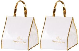 BESPORTBLE HIAKDOFT Lot de 2 Paquet Isothermes Blancs 10 CM pour Aliments Chauds et Froids Isolation en Feuille dAluminium et Tissu Non Tiss&eacute; Transporteur d&Eacute;pice