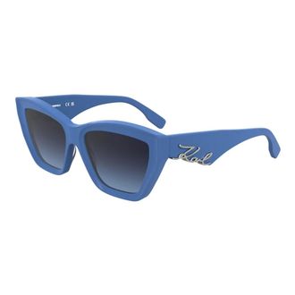 Karl Lagerfeld Femme, Accessoires, Bleu, Taille: 55 MM Lunettes de soleil Kl6179S