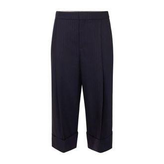 Elisabetta Franchi Nadelstreifen-Hose - - Trousers - Damen - Blau - L
