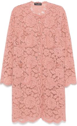 Dolce & Gabbana Mantel aus Spitze - Rosa