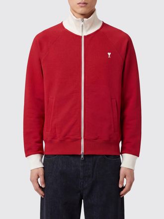 Ami Baumwoll-Sweatshirt mit Rei&szlig;verschluss, Stehkragen und Ami de Caur-Monogramm