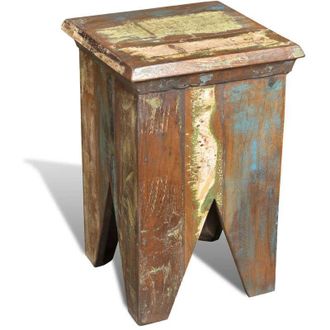 vidaXL Tabouret Bois de r&eacute;cup&eacute;ration massif vidaXL