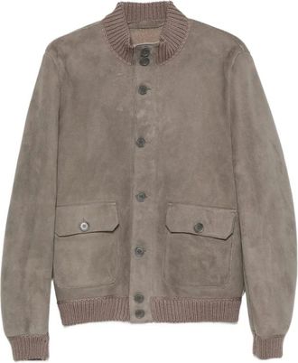 Salvatore Santoro Homme, Vestes, Gris, Taille: 3XL Veste Bomber en Daim