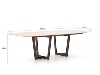 Suns Palermo Low Dining Gartentisch 280x116x69 cm