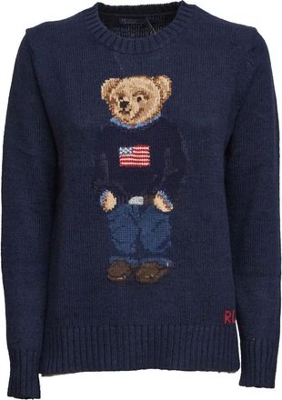 Polo Ralph Lauren Femme, Pulls, Bleu, Taille: 40 FR Tricot ras du cou