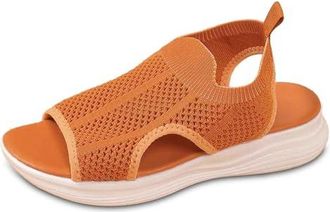 Generic Sandales Femme &eacute;t&eacute; Confortable Orthop&eacute;dique Bout Ouvert Chaussures Respirantes Antid&eacute;rapant D&eacute;Contract&eacute;Es Sandales de Plage Leger Boho Platform Sandal