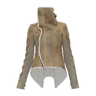 Rick Owens Naska Wildleder Lammfellmantel - - Jackets - Damen - Gr&uuml;n - M
