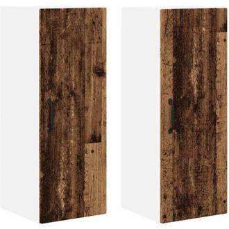 vidaXL Küchenwandschrank 2 pcs Altholz 30 x 31 x 80 cm Holzwerkstoff vidaXL