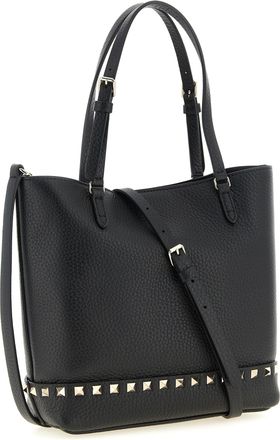 Valentino Garavani Womens Black Calfskin Shoulder Bag
