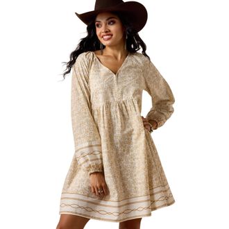 Ariat Womens Rosie Dress Long Sleeve in Boots n Roses, Size 2X-Large, by Ariat