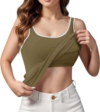 Generic D&eacute;bardeur Femme Coton Tank Top &Eacute;l&eacute;gant Haut sans Manches Style Lin pour Femmes offrant Une Coupe ajust&eacute;e id&eacute;ale pour des Occasions d&eacute;contract&eacute;es et Fo