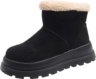 Generic Bottes dhiver chaudes doubl&eacute;es en polaire pour femme - &Eacute;l&eacute;gantes - Couleur unie - Semelle &eacute;paisse - Classique - Confortables - Chaudes - &Agrave; enfiler - P