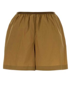 Christophe Lemaire Womens Shorts Bermuda Camel Cotton Silk Bermudas