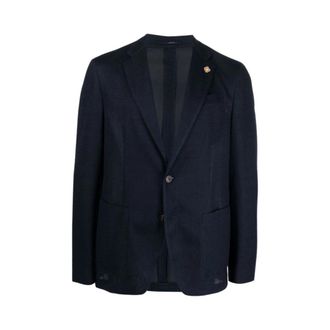 Lardini Leinen-Polyester-Sakko - - Jackets - Herren - Blau - XL