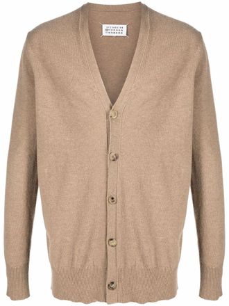 Maison Margiela cardigan &agrave; col v - Marron