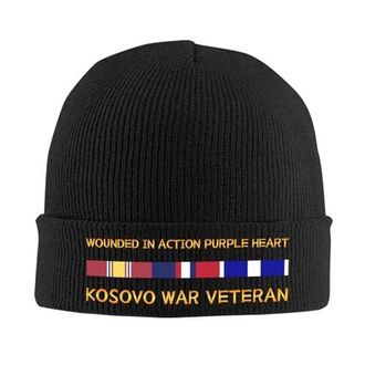 Generic Bonnet en Tricot Bless&eacute; Au Combat, Ancien Combattant D&eacute;cor&eacute; De La Purple Heart. Respirant Chapeau Tricot&eacute; Doux Bonnet Tricot&eacute; pour Course &Agrave; Pied Ext&eacute;r