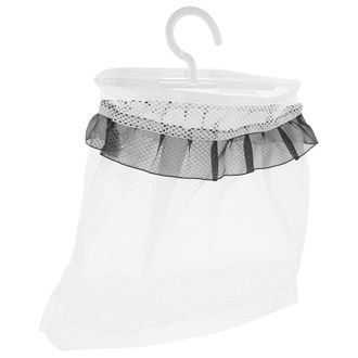 Hemobllo SHINEOFI H&auml;ngender Netzbeutel Aufbewahrungstasche mit Haken W&auml;scheklammerbeutel aus Strapazierf&auml;higem Stoffnetz Platzsparend f&uuml;r Socken BHS und Kosmet