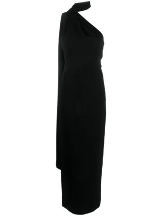 Solace London robe longue une épaule - Noir