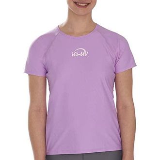 IQ-UV T-shirt à manches courtes pour femme - Maillot de bain Rash Guard pour femme en matériau recyclé - Protection UV pour la natation ou le sport - T-shir