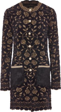 Faina Strickjacke Damen schwarz/gold