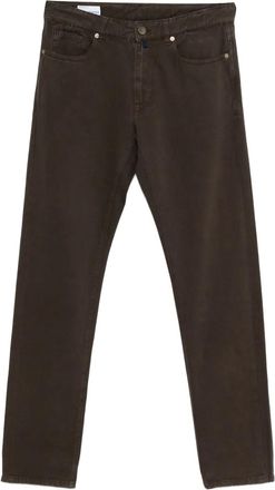 Incotex Hose im Five-Pocket-Design - Braun