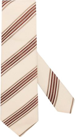 HUGO BOSS Krawatte mit Diagonalstreifen aus einem Baumwolle-Seide-Mix in