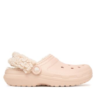 Crocs Pantoletten Crocs Classic Fleece Lined Clog Quartz 211396 Rosa