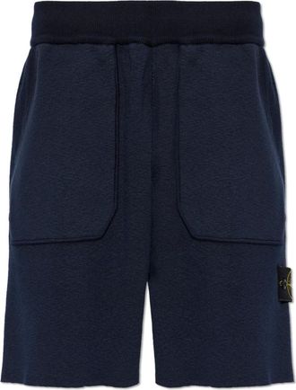 Stone Island Homme, Shorts, Bleu, Taille: L Logo Patch Shorts