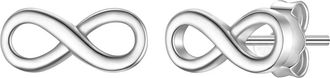 Glanzst&uuml;cke M&uuml;nchen Ohrringe - Sterling Silber Ohrstecker Infinity - Gr. unisize - in Silber - f&uuml;r Damen