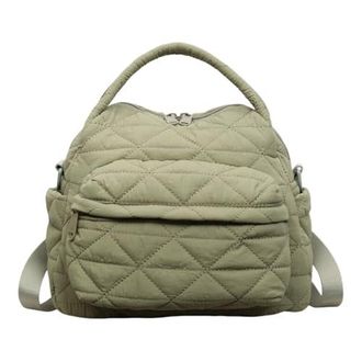 Generic Sac &agrave; bandouli&egrave;re &eacute;l&eacute;gant de couleur unie pour femme avec fermeture &eacute;clair et poign&eacute;e sup&eacute;rieure souple, Vert, 270.00x220.00x100.00mm