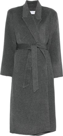 Iro manteau en feutre à taille ceinturée - Gris