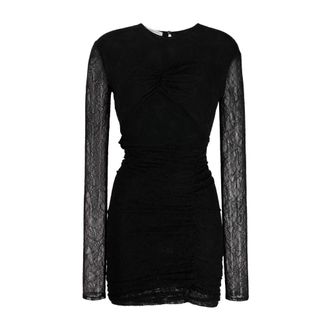 Philosophy di Lorenzo Serafini Chantilly-Spitze Minikleid mit Raffungen - - Dresses - Damen - Schwarzk - S