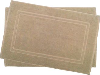 Julie Julsen 2er Pack 50 x 80 cm Badvorleger in Premium Qualität 900 gm2 in aktuellen Farben und 4 Größen aus Baumwolle Badematte Badteppich Duschvorleger Design D